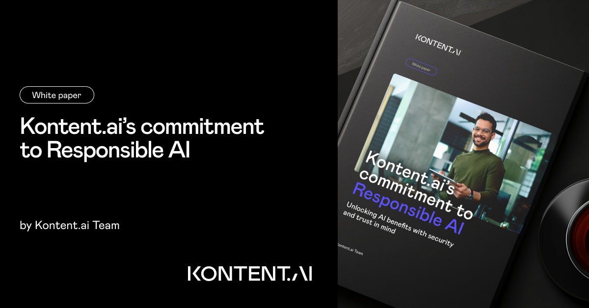 Kontent.ai’s commitment to Responsible AI | Kontent.ai